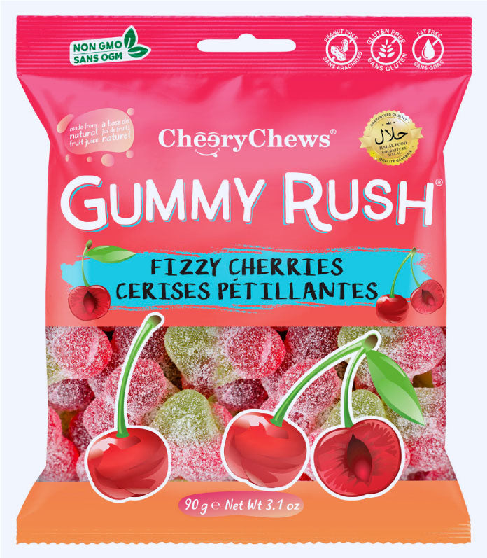 Gummy Rush - Helal Fizzy Cherry 90g – HypeSnacks